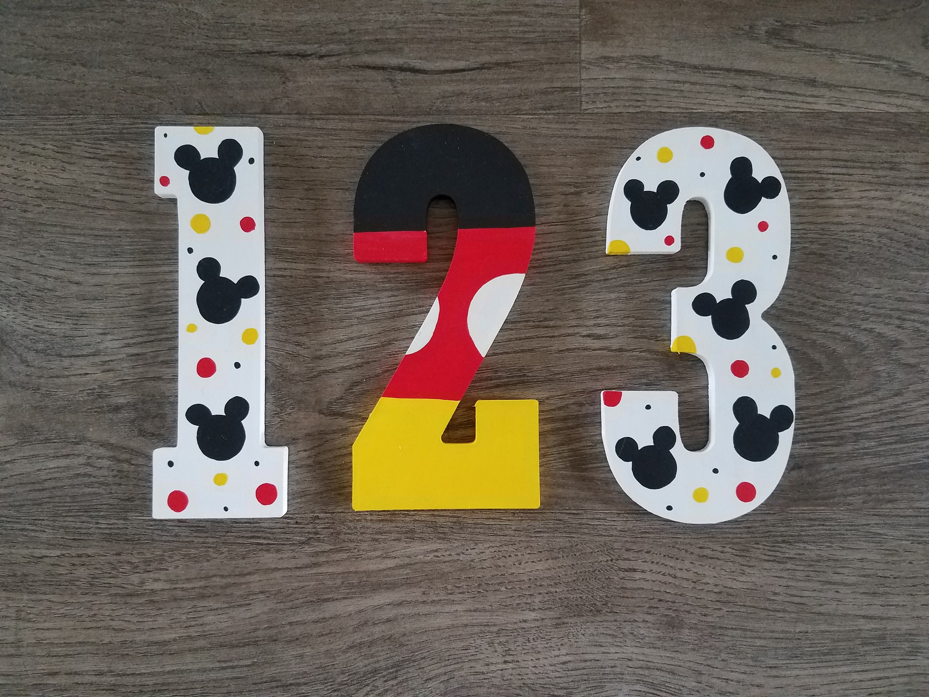 Mickey Mouse Hand-painted Letters - Etsy UK