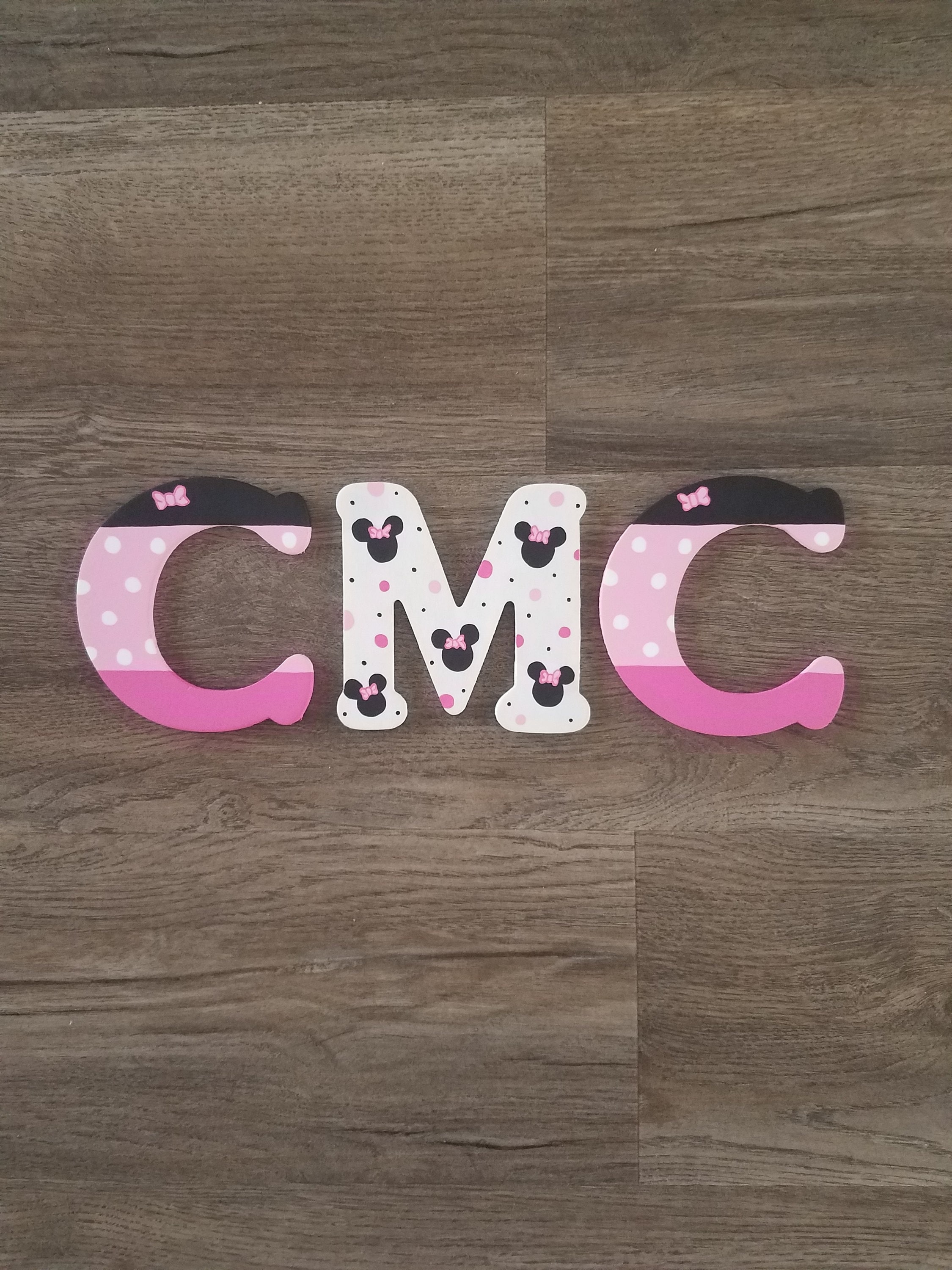 Minnie Mouse Hand-painted Letters | Etsy