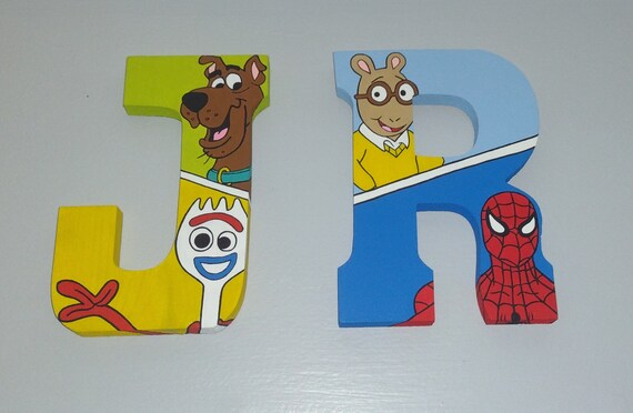 Custom Hand Painted Wood Letters - Etsy