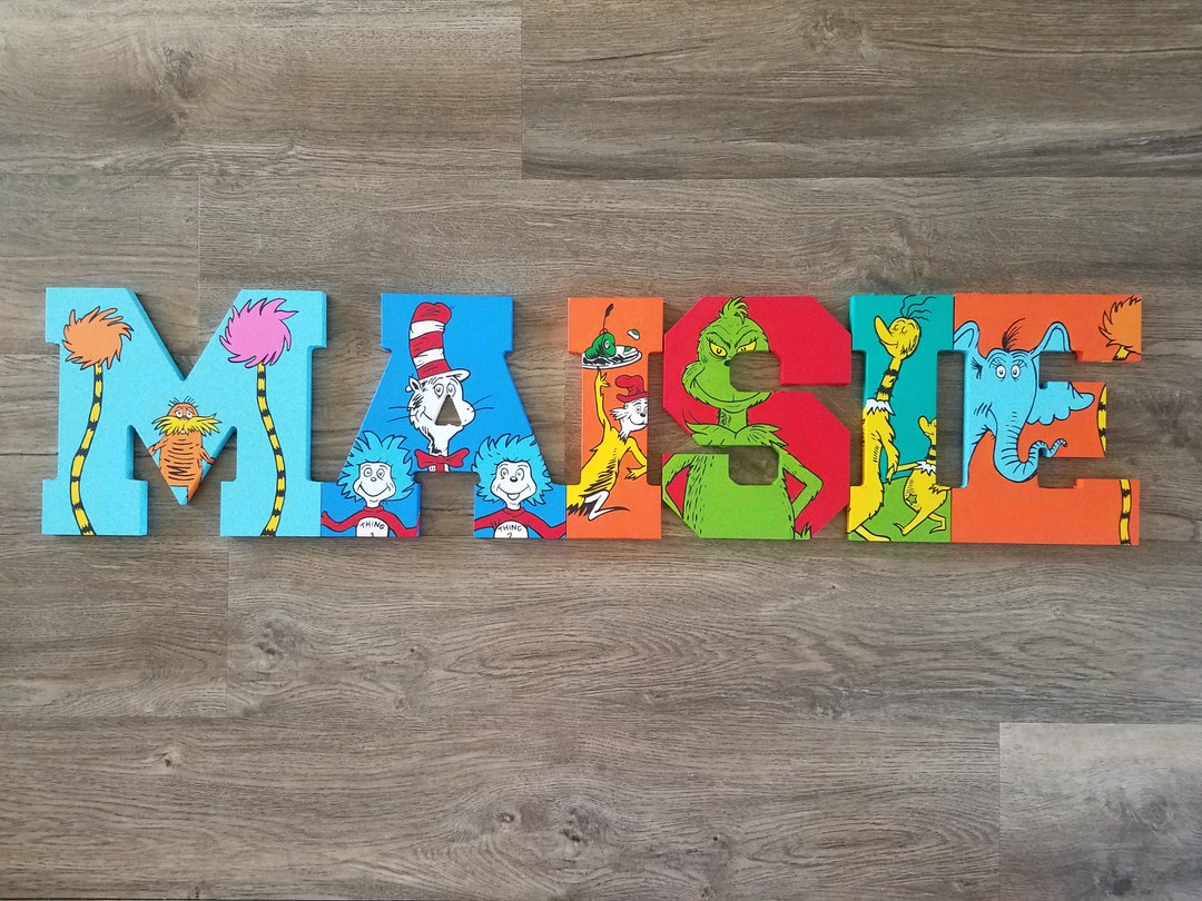 Dr. Seuss Hand-painted Letters - Etsy