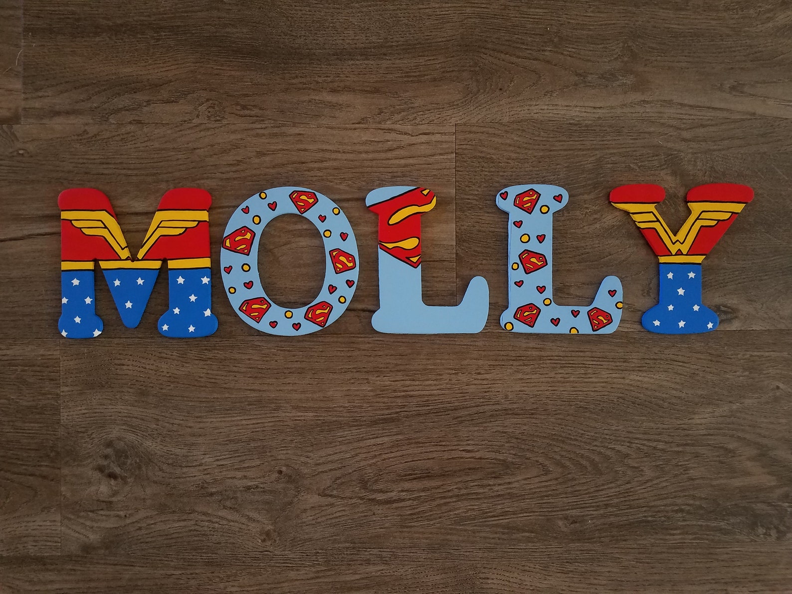 Super Hero Hand-painted Letters | Etsy