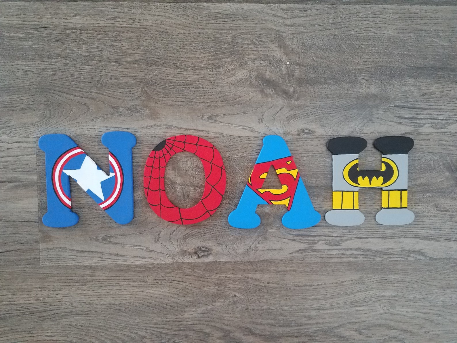 Super Hero Hand-painted Letters | Etsy