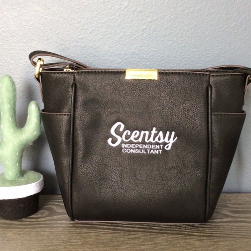 Authorized Scentsy Vendor Crossbody Striped Brown Leather | Etsy