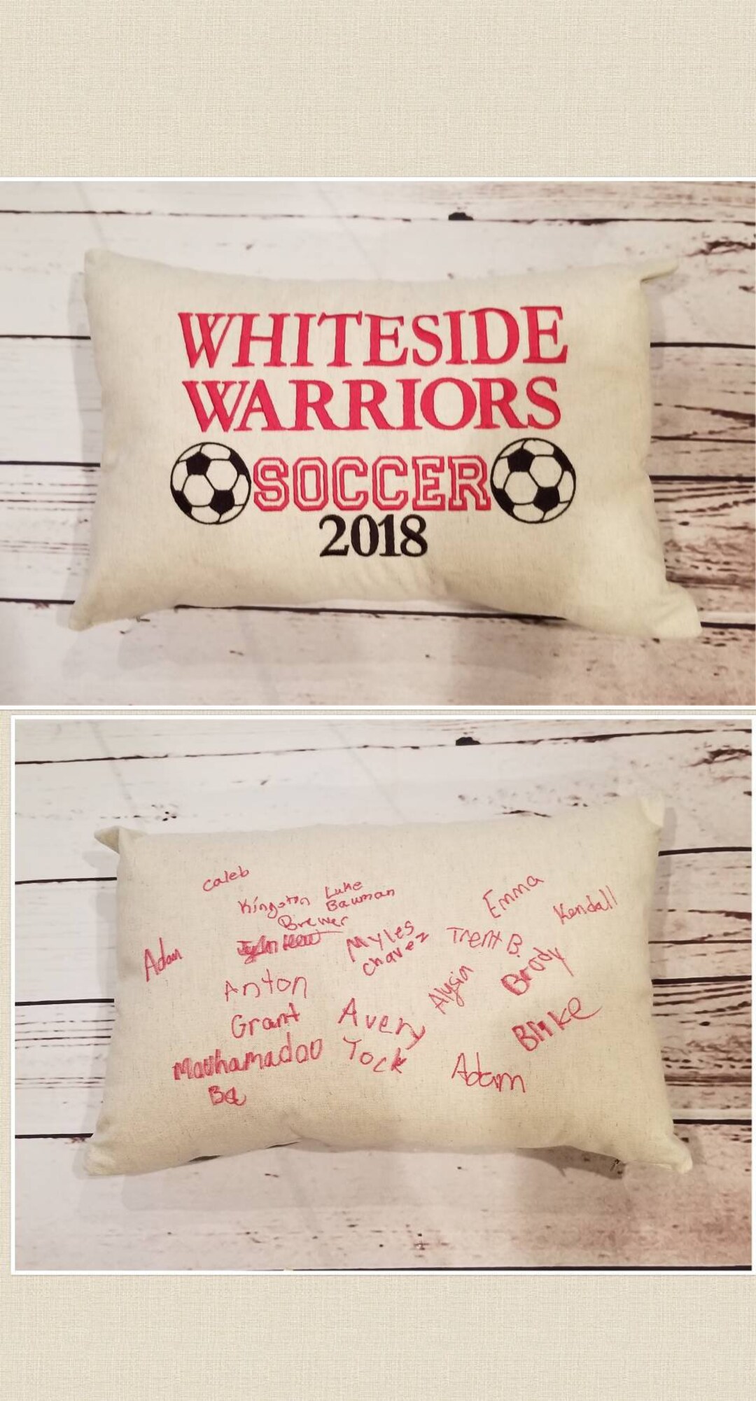 Thank a Coach Sports Pillow Custom Emboidered From the Team School ...