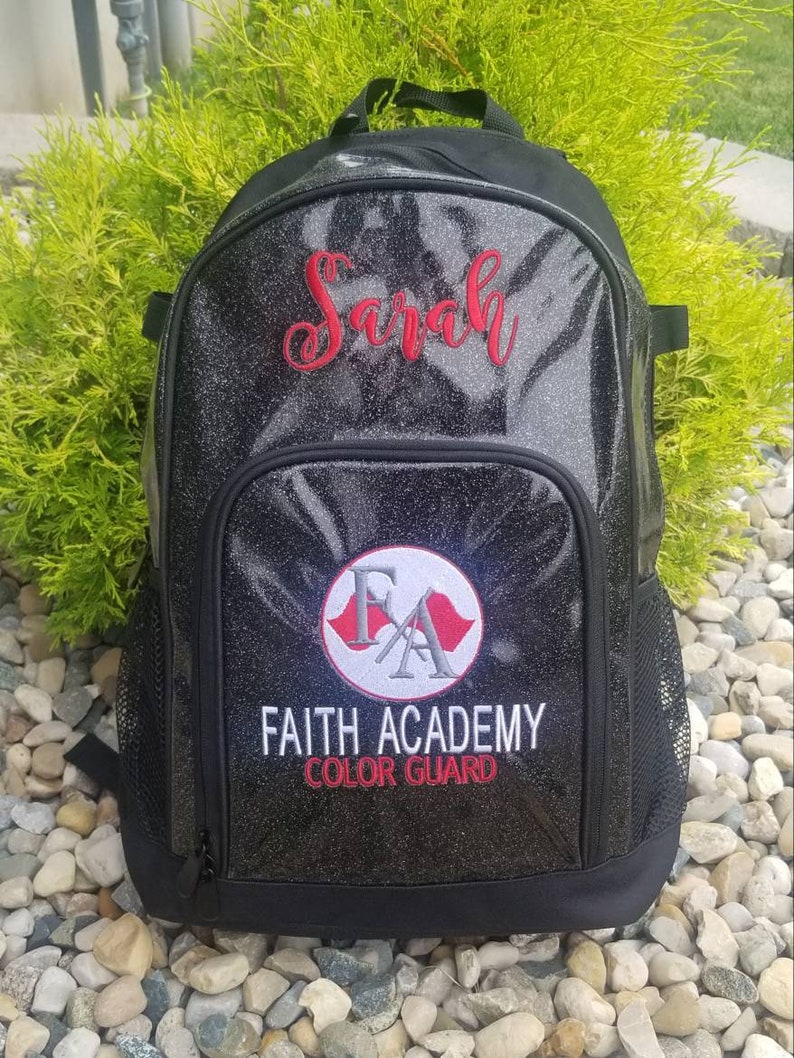 Personalized Embroidered GLITTER Backpack Cheer Bag Sports | Etsy