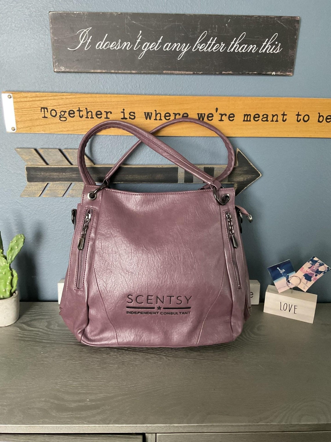 Authorized Scentsy Vendor Oversized Purple Purse Tote Carry All ...