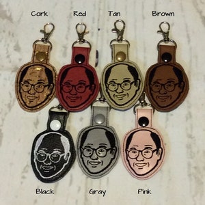 George COSTANZA Face Seinfeld Leather Keychain Keyfob - Etsy