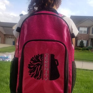 Personalized Embroidered GLITTER Backpack Cheer Bag Sports Backpack - 6 ...