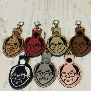 George COSTANZA Face Seinfeld Leather Keychain Keyfob - Etsy
