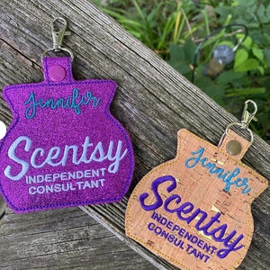Authorized Scentsy Vendor Business Card Holder / Money Holder Keychain ...