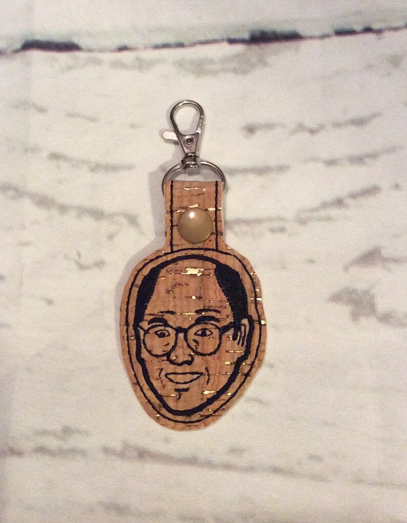 George COSTANZA Face Seinfeld Leather Keychain Keyfob | Etsy