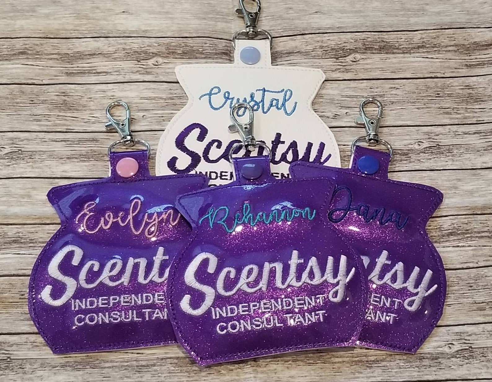 Authorized Scentsy Vendor Business Card Holder / Money Holder Keychain ...