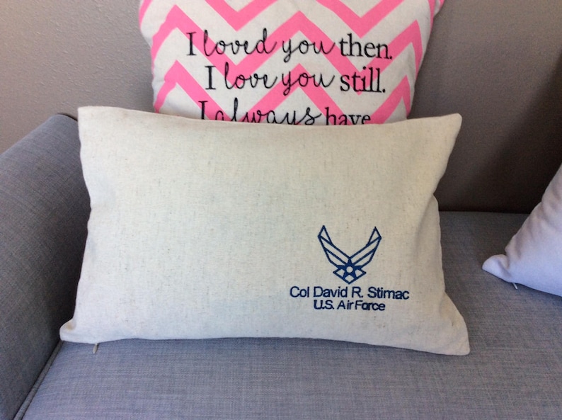Embroidered Military Retirement Pillow, Personalized 'serving Since ...