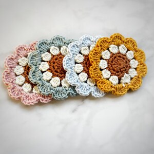 Flower Coasters Spring Table Decor Crochet Drink Coasters Cup Coasters ...