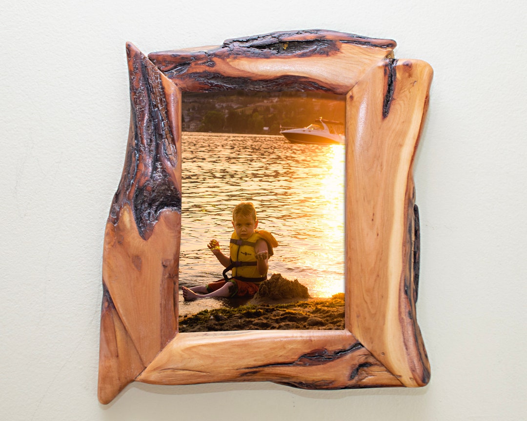 Custom Wood Frames Live Edge Picture Frame 5x7 Unique - Etsy