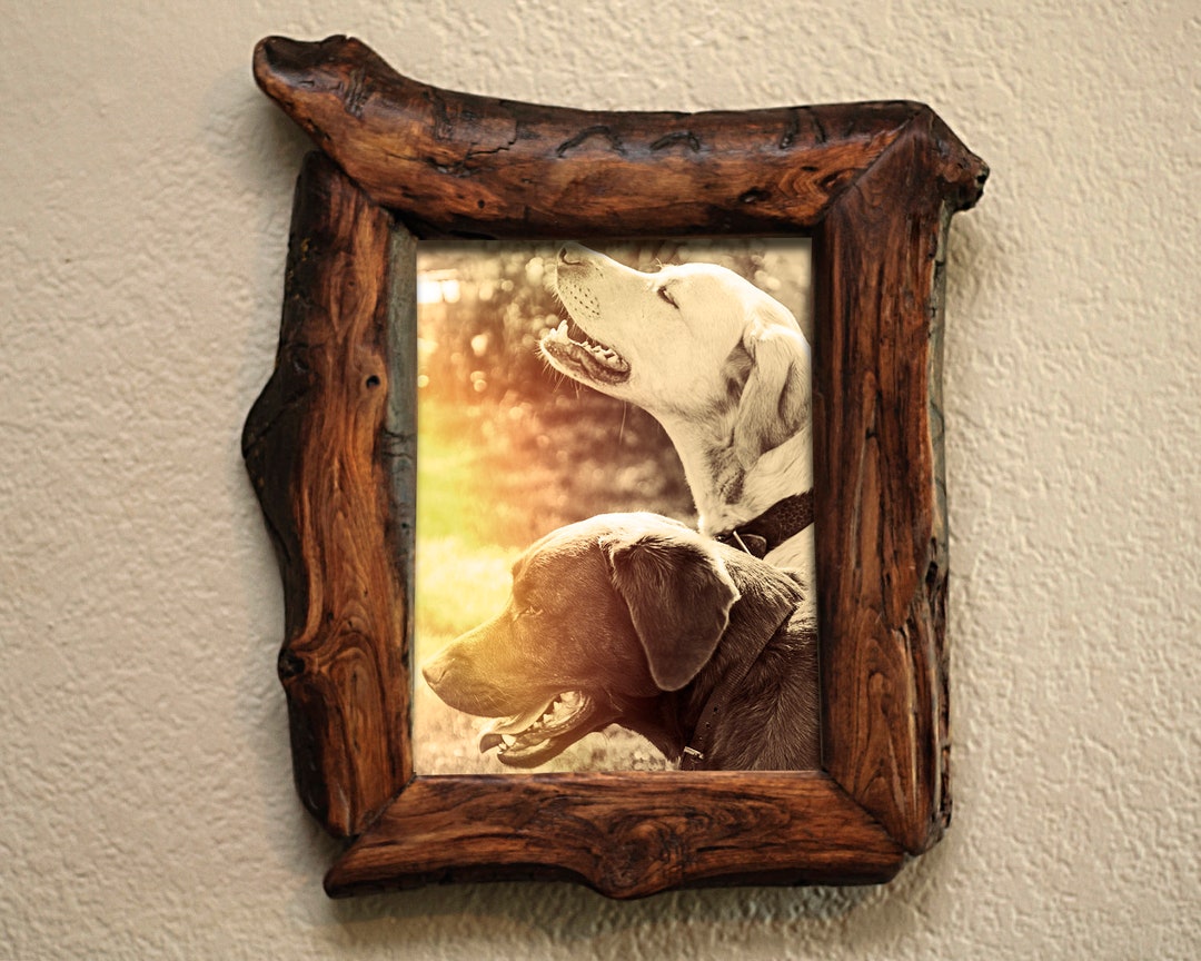 Custom Wood Frames Live Edge Picture Frame 6x8 Unique - Etsy