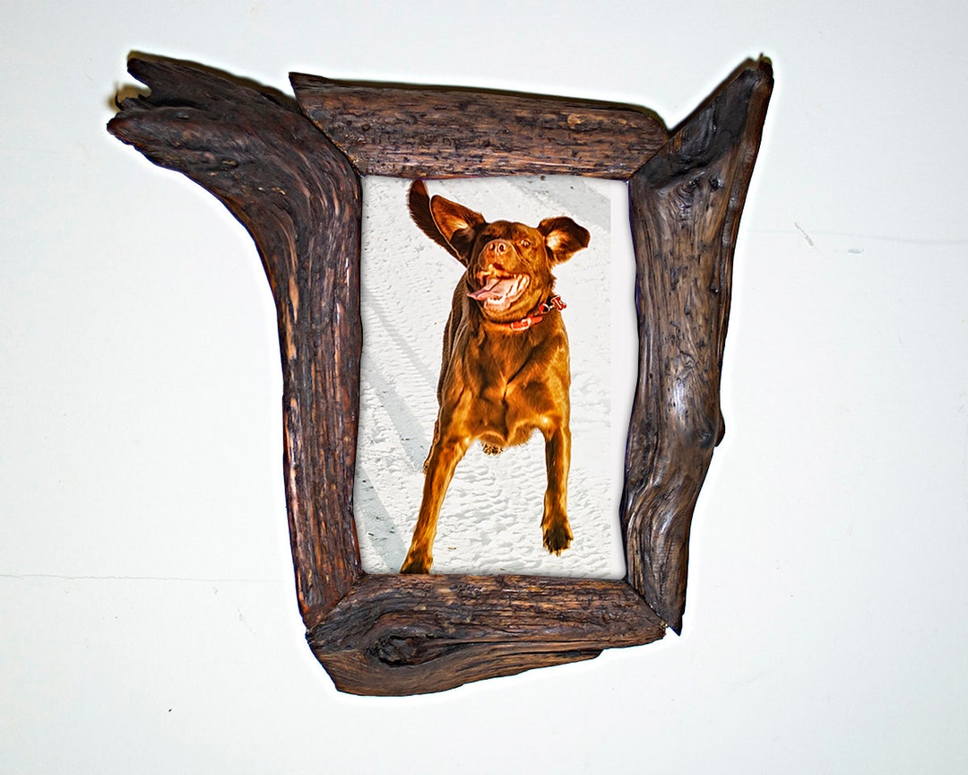 Natural Wood Frame 5x7 Custom Made Frames Driftwood With Dark Wood ...