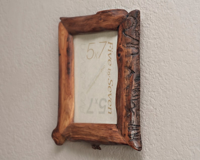 Custom Wood Frames Live Edge Picture Frame 5x7 Unique - Etsy