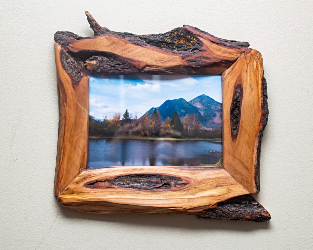 Custom Wood Frames Live Edge Picture Frame 5x7 Unique - Etsy