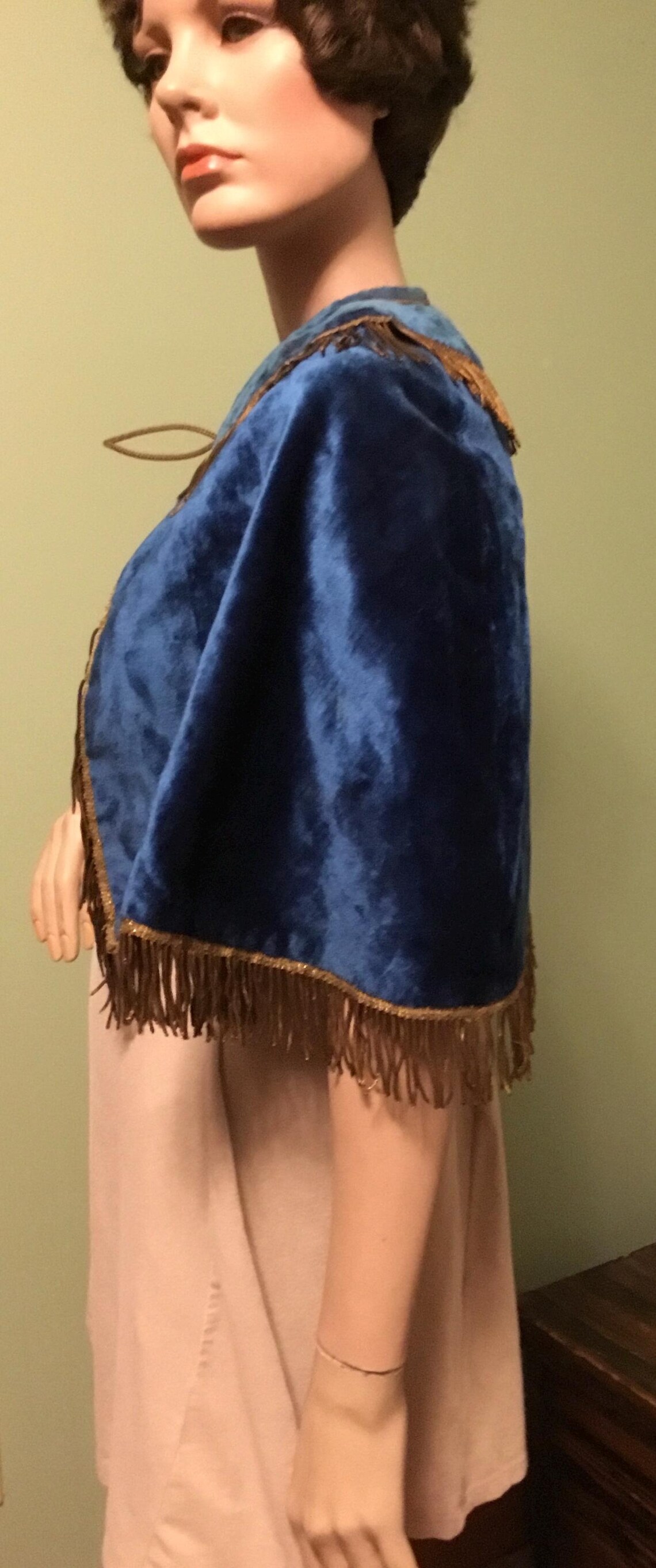 Antique Pettibone Bros. Masonic Blue Velvet Shoulder CAPE W/gold ...