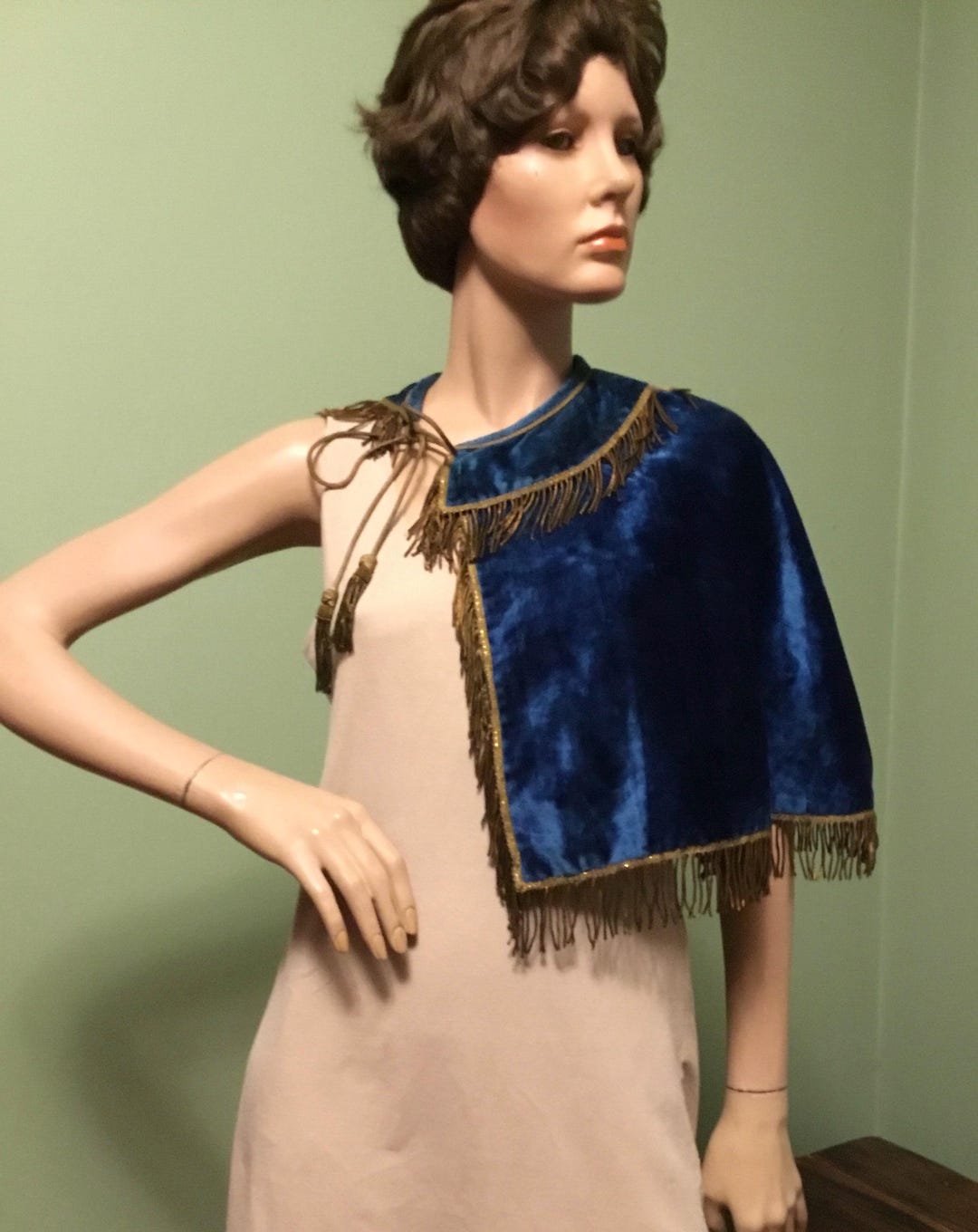 Antique Pettibone Bros. Masonic Blue Velvet Shoulder CAPE W/gold ...