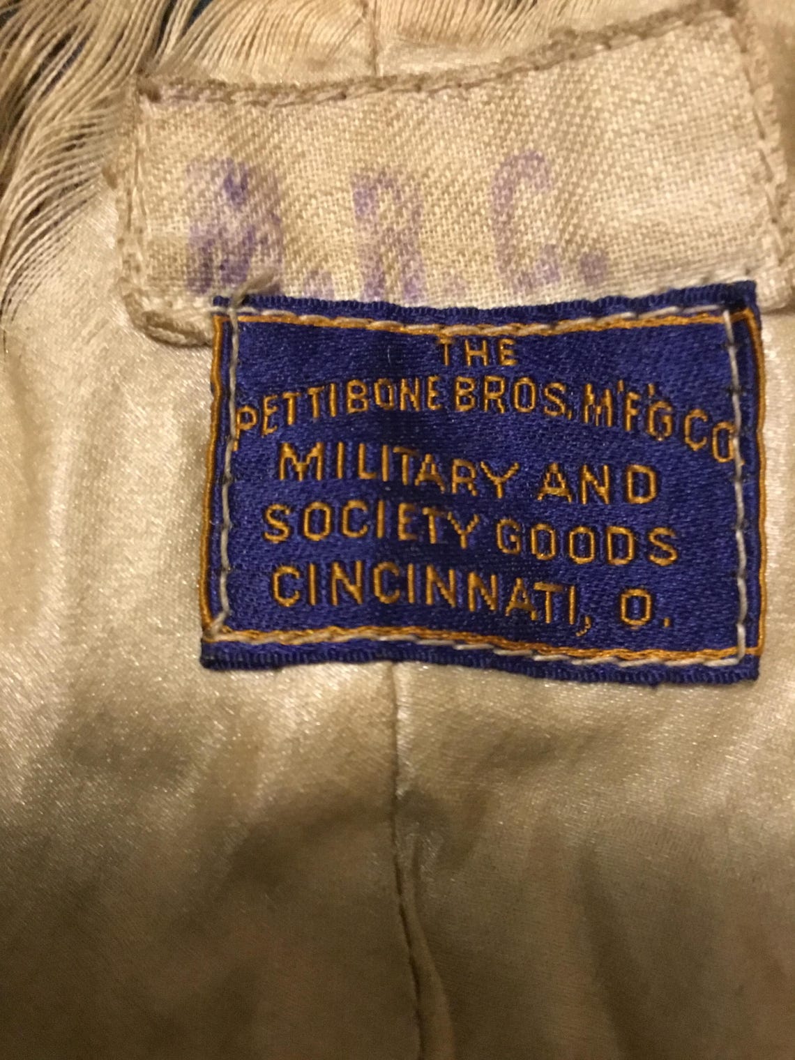 Antique Pettibone Bros. Masonic Blue Velvet Shoulder CAPE W/gold ...