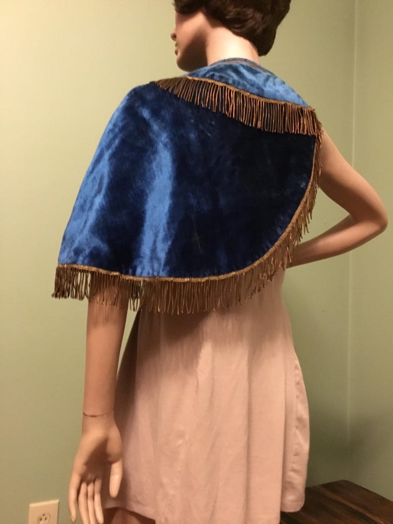 Antique Pettibone Bros. Masonic Blue Velvet Shoulder CAPE W/gold ...