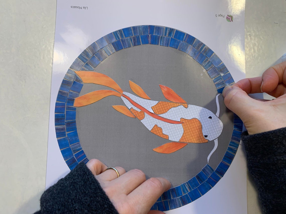 DIY Paper Mosaic Pdf - Koi Fish - Etsy