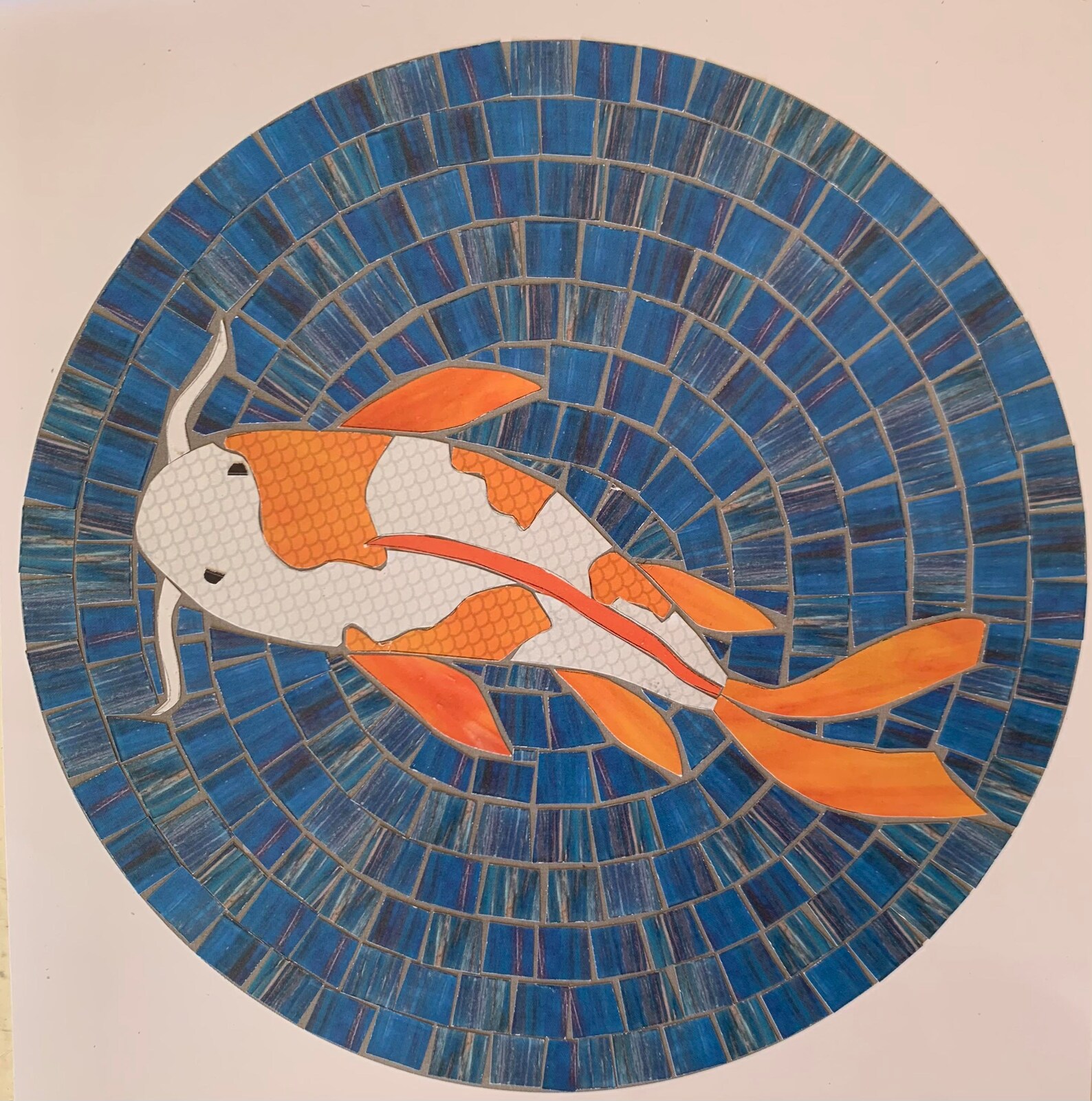 DIY Paper Mosaic Pdf - Koi Fish - Etsy