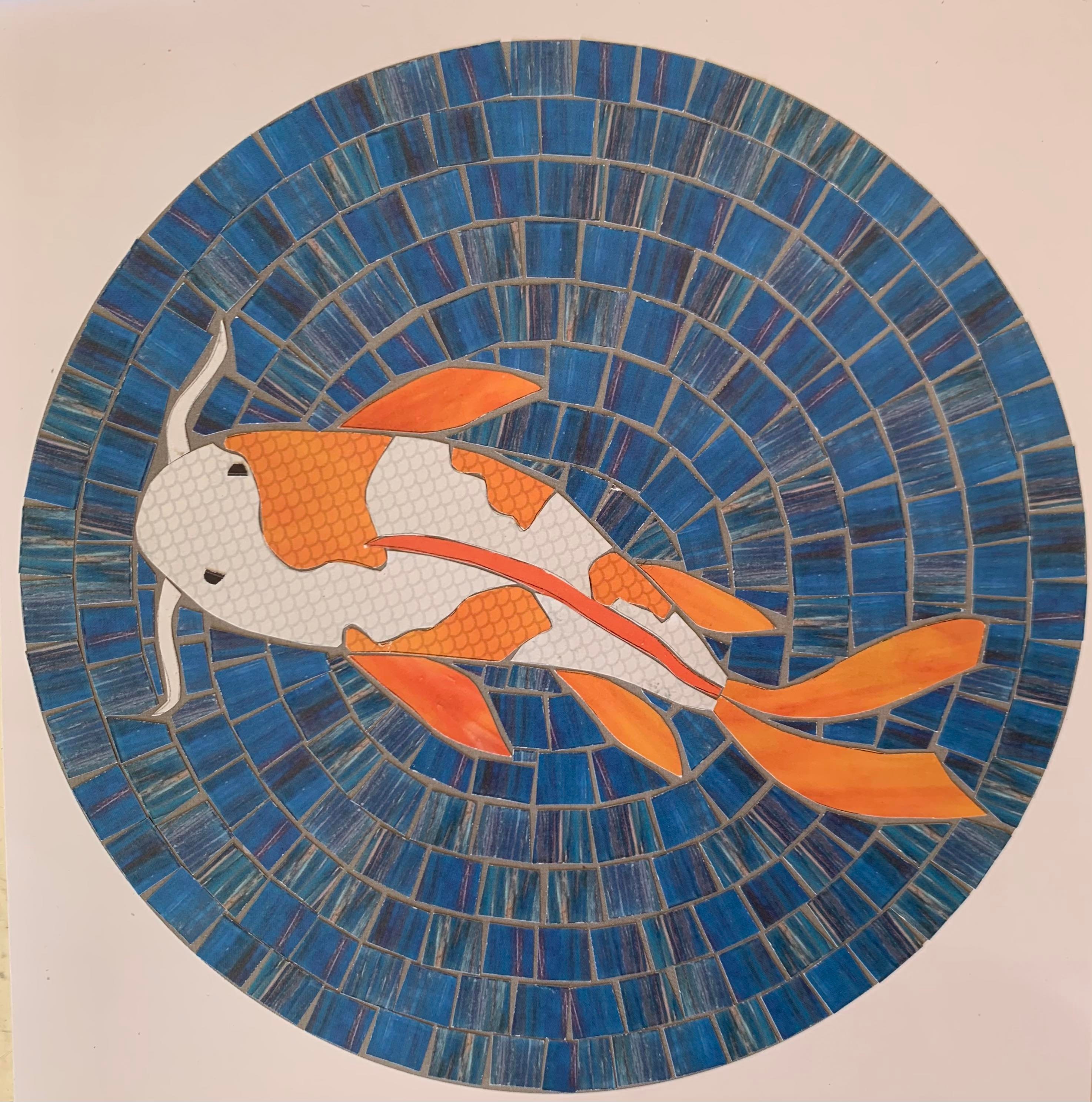 DIY Paper Mosaic Pdf - Koi Fish - Etsy