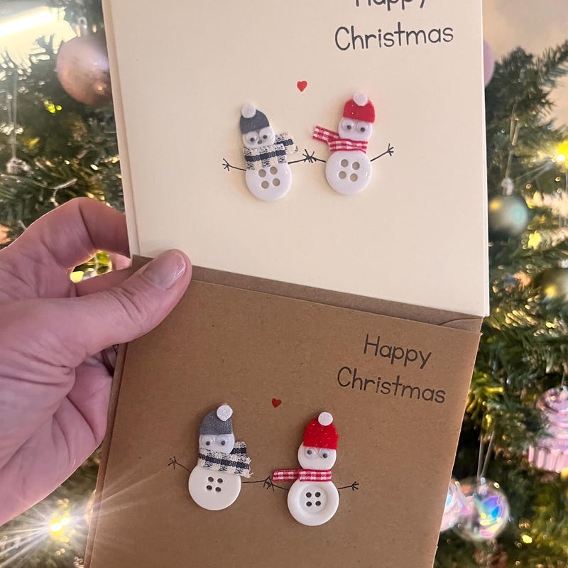 Button Snowman - Etsy