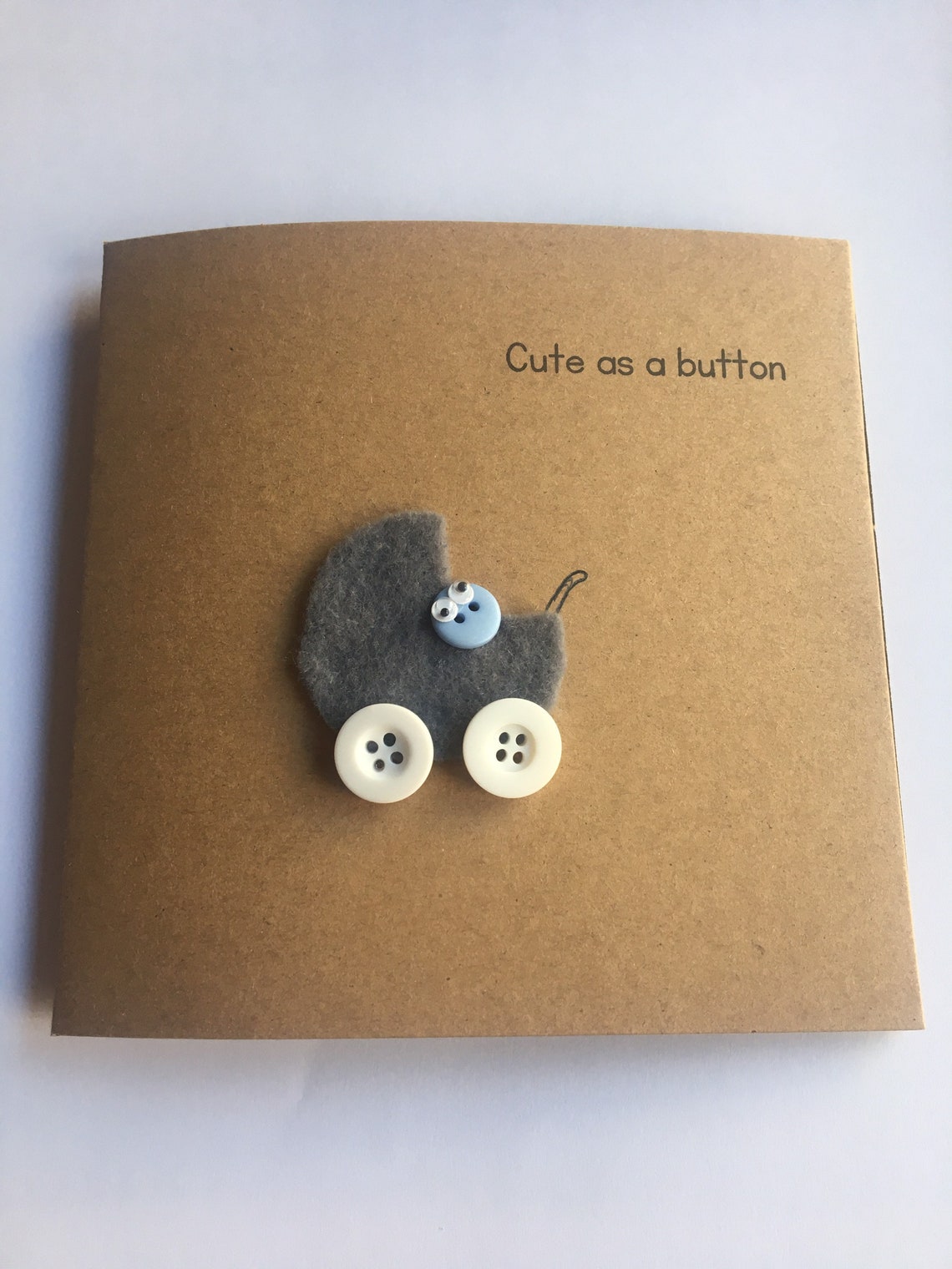 Cute as a Button. New Baby/ Baby Shower Cards. A Baby Button - Etsy UK
