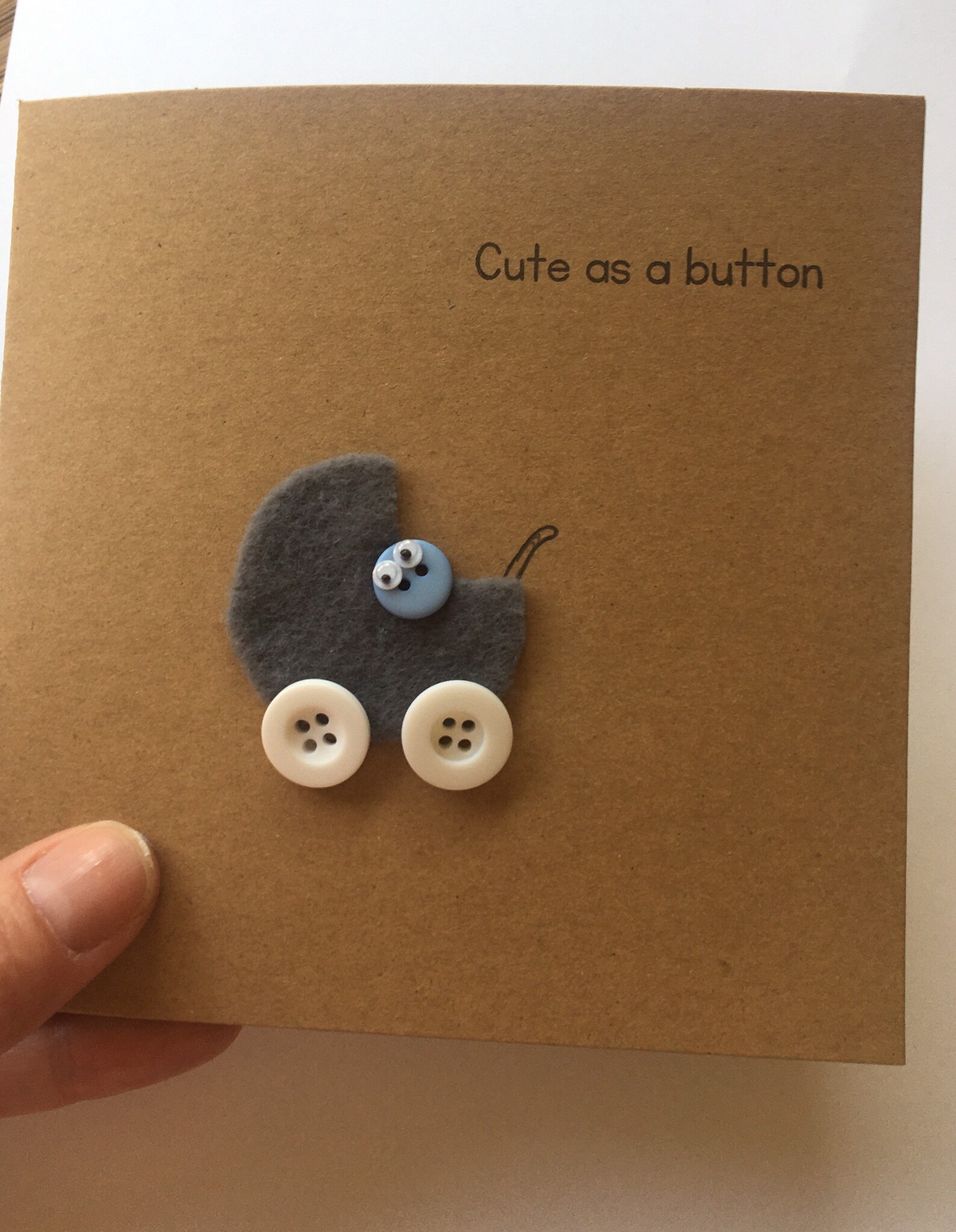 Cute as a Button. New Baby/ Baby Shower Cards. A Baby Button - Etsy UK