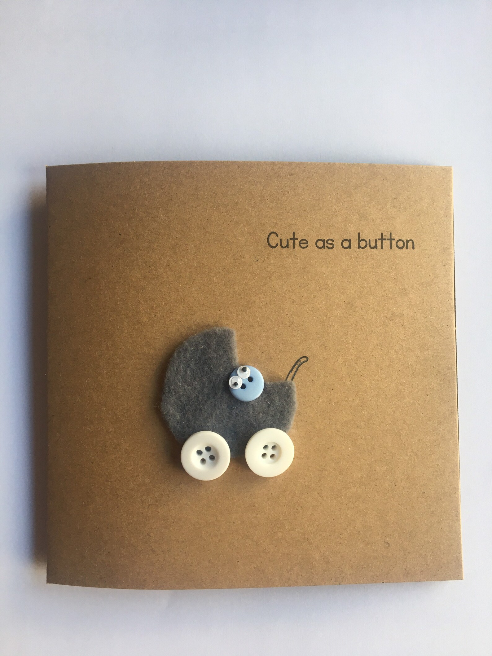Cute as a Button. New Baby/ Baby Shower Cards. A Baby Button - Etsy UK