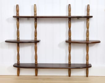 Spindle Wood Wall Shelf - Etsy
