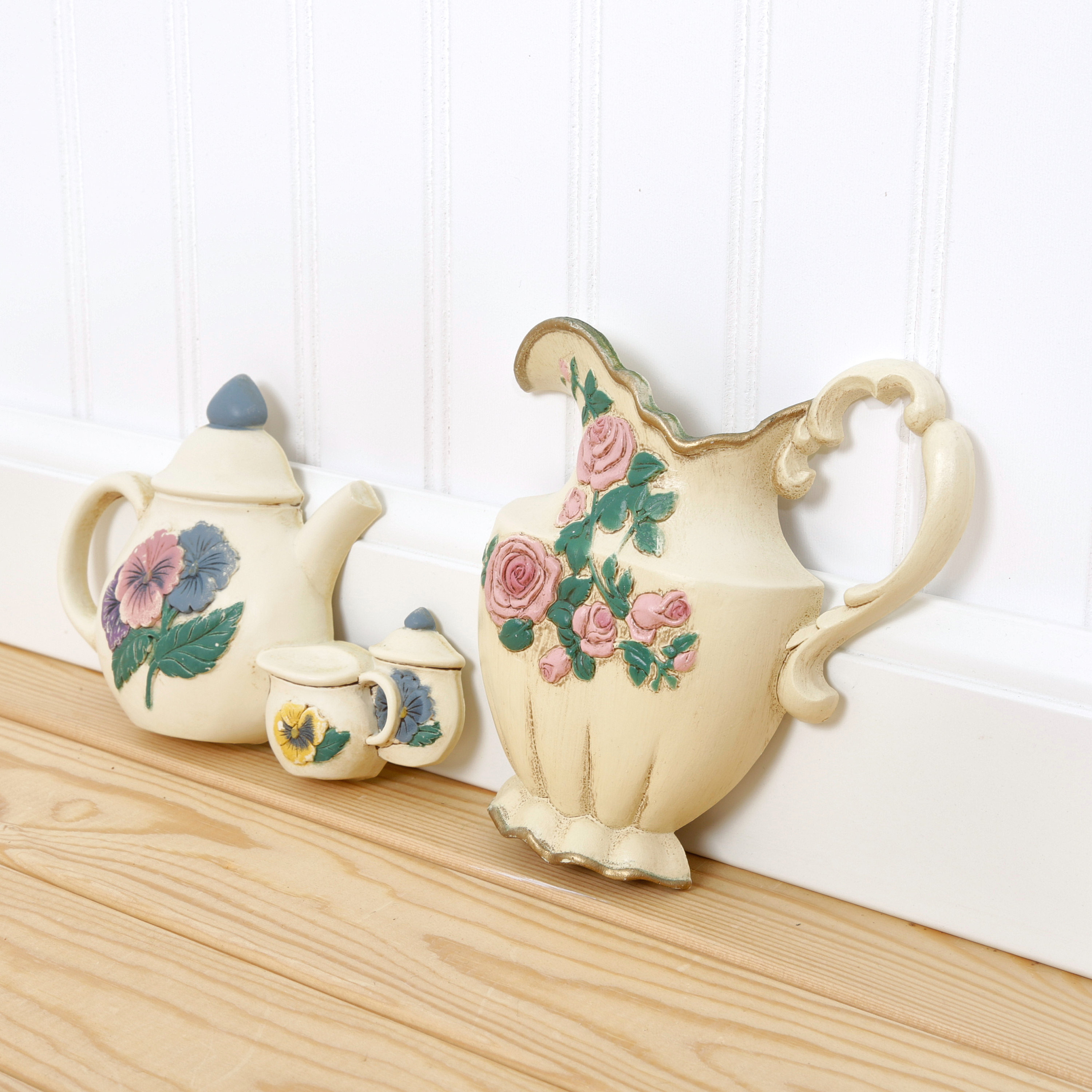 Vintage Kitchen Wall Decor Pitcher Wall Pocket and Teapot - Etsy