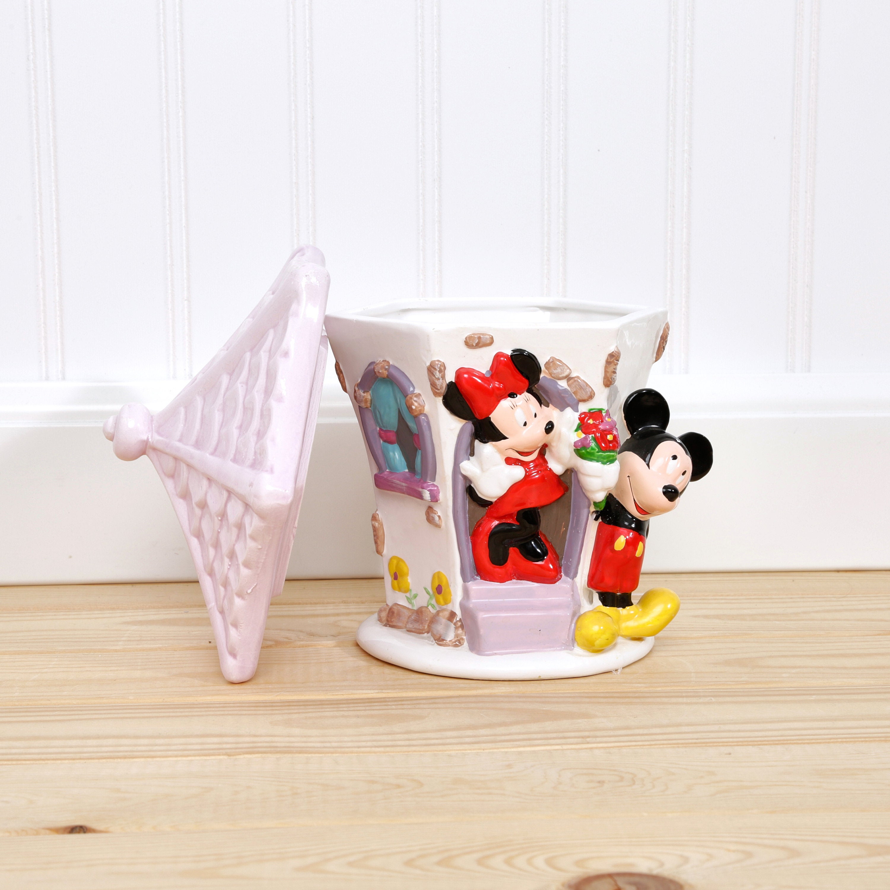 Disney Teleflora Flowers From Mickey Minnie Mouse Ceramic Vase Planter ...