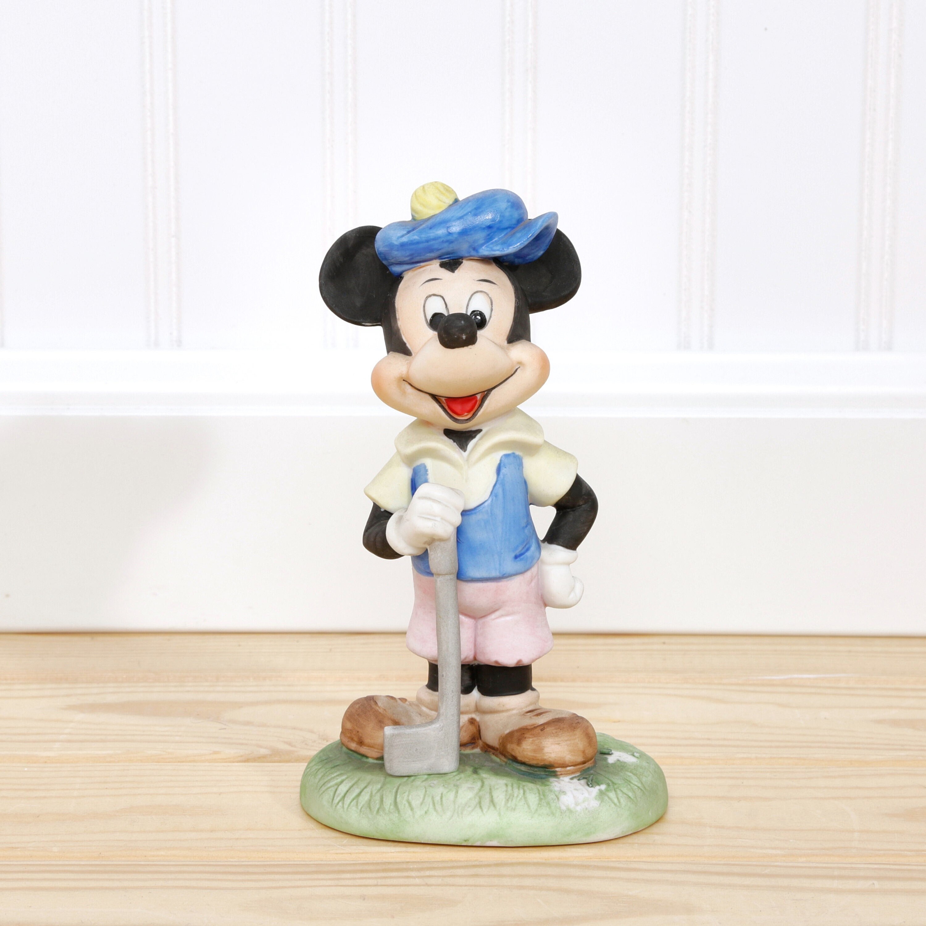 Vintage Walt Disney Bisque Mickey Mouse Playing Golf Figure Japan 1970s ...