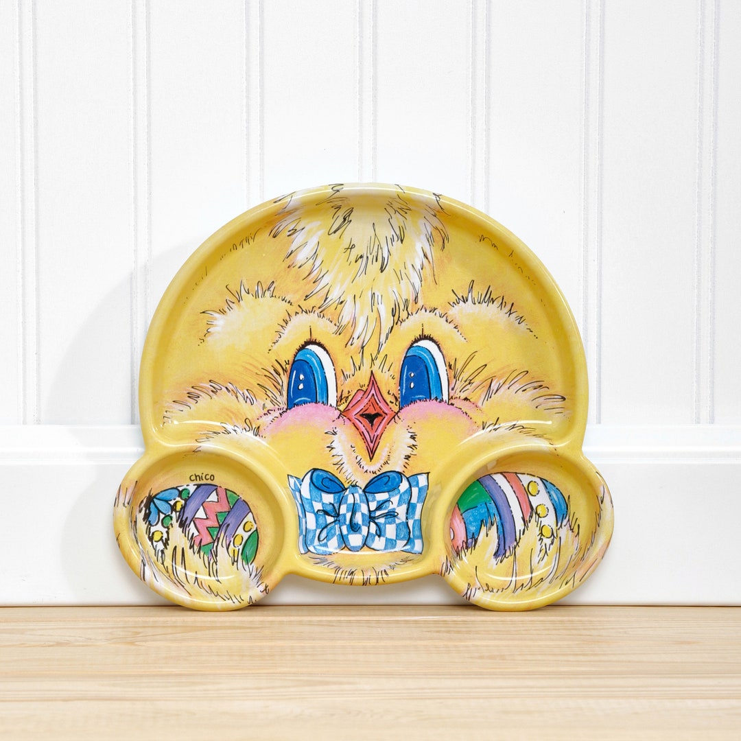 Vintage Easter Chico Chick Plate - Plastic - Etsy