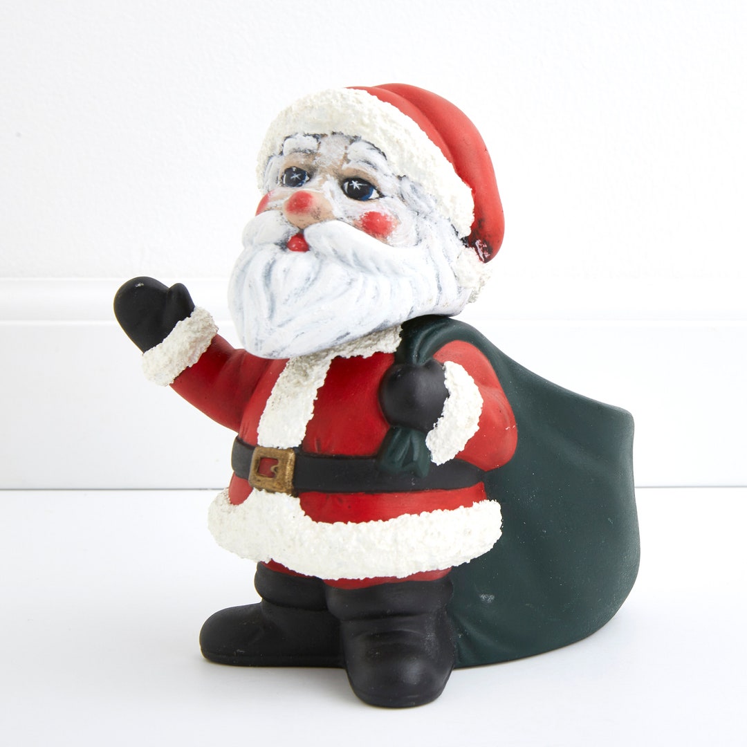 Vintage Bobble Head Santa Planter Ceramic Santa Planter - Etsy España