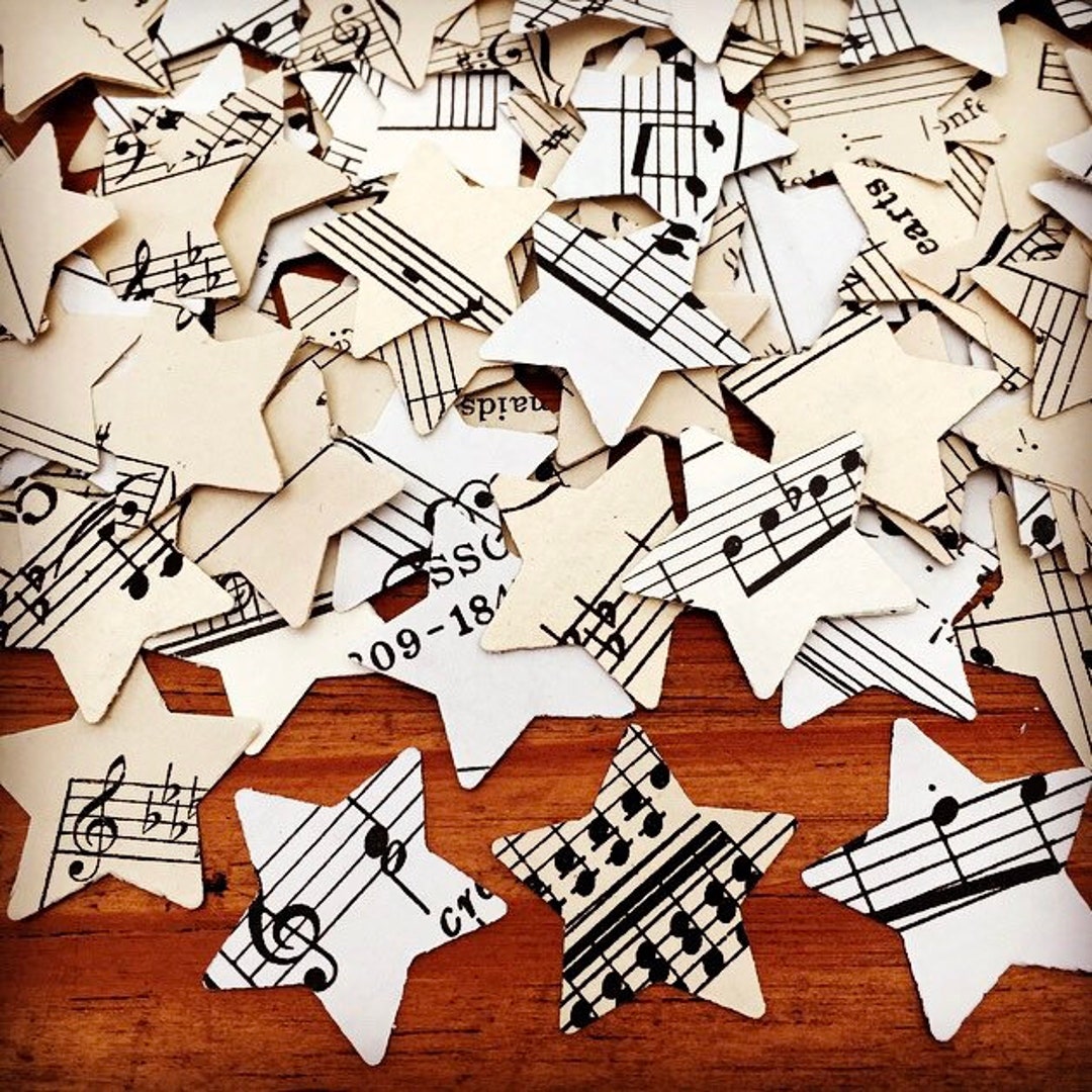 200 X 1 Sheet Music Confetti Piano Music, Star Confetti, Table Confetti ...