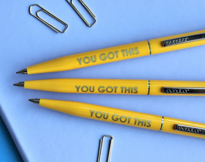 Mix and Match Set of 3 Pens, Motivational Pen Gift, Slogan Pen, Office ...