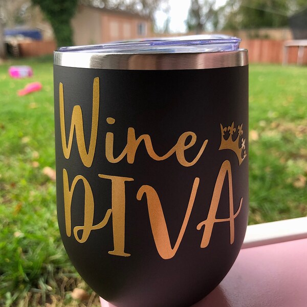Diva Wine Glass - Etsy