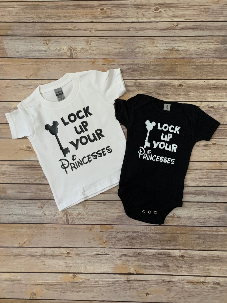 LOCK up YOUR PRINCESSES Disney Princesses Disney Prince Tee - Etsy