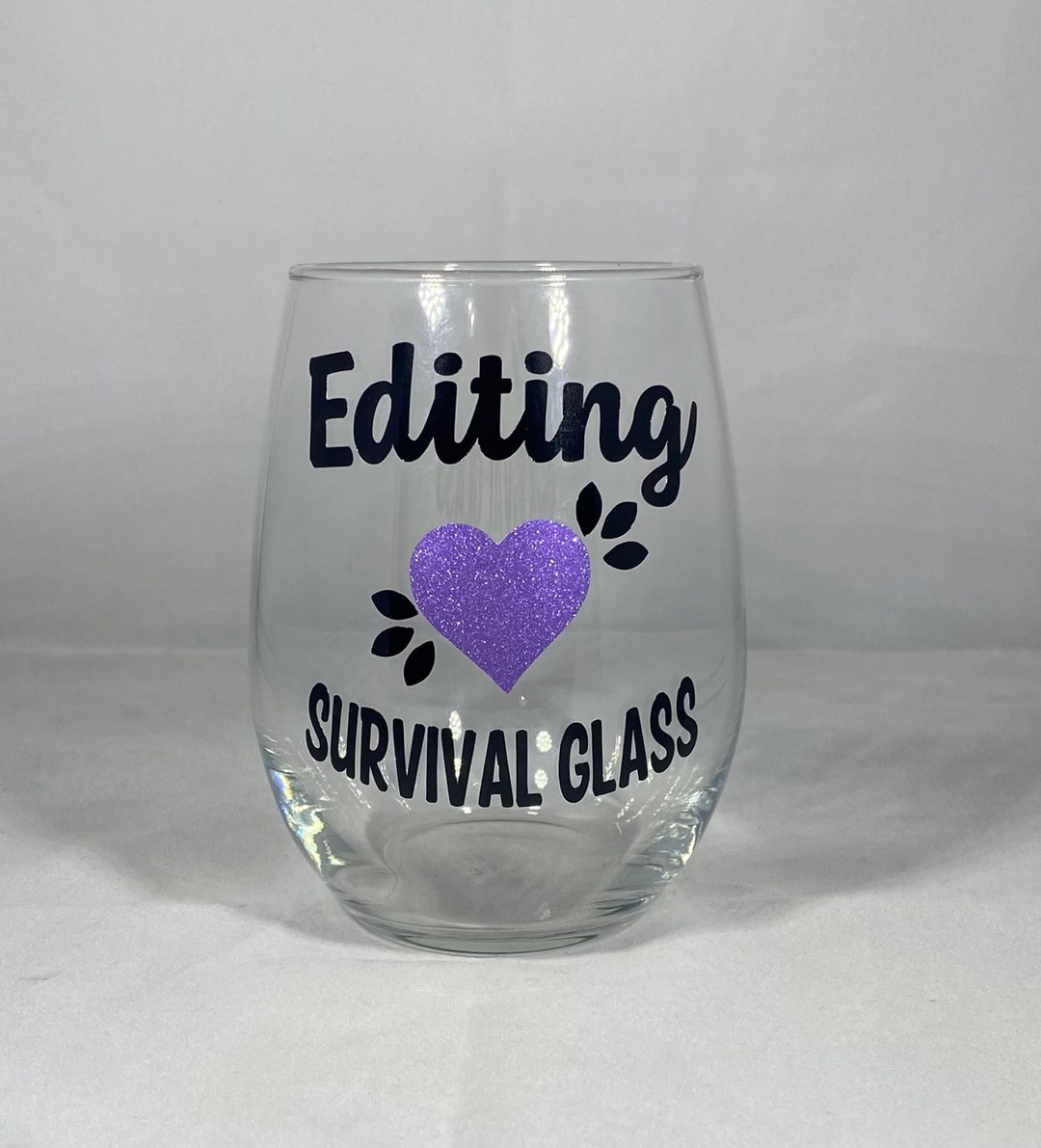EDITING SURVIVAL GLASS, Editing Glass, Photographer Gift, Editors Gift ...