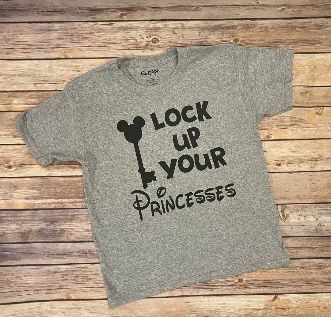 LOCK up YOUR PRINCESSES, Disney Princesses, Disney Prince Tee, Boys ...