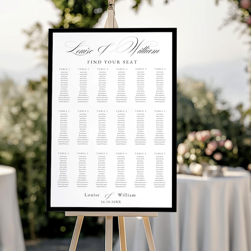 Seating Chart Frame - Etsy
