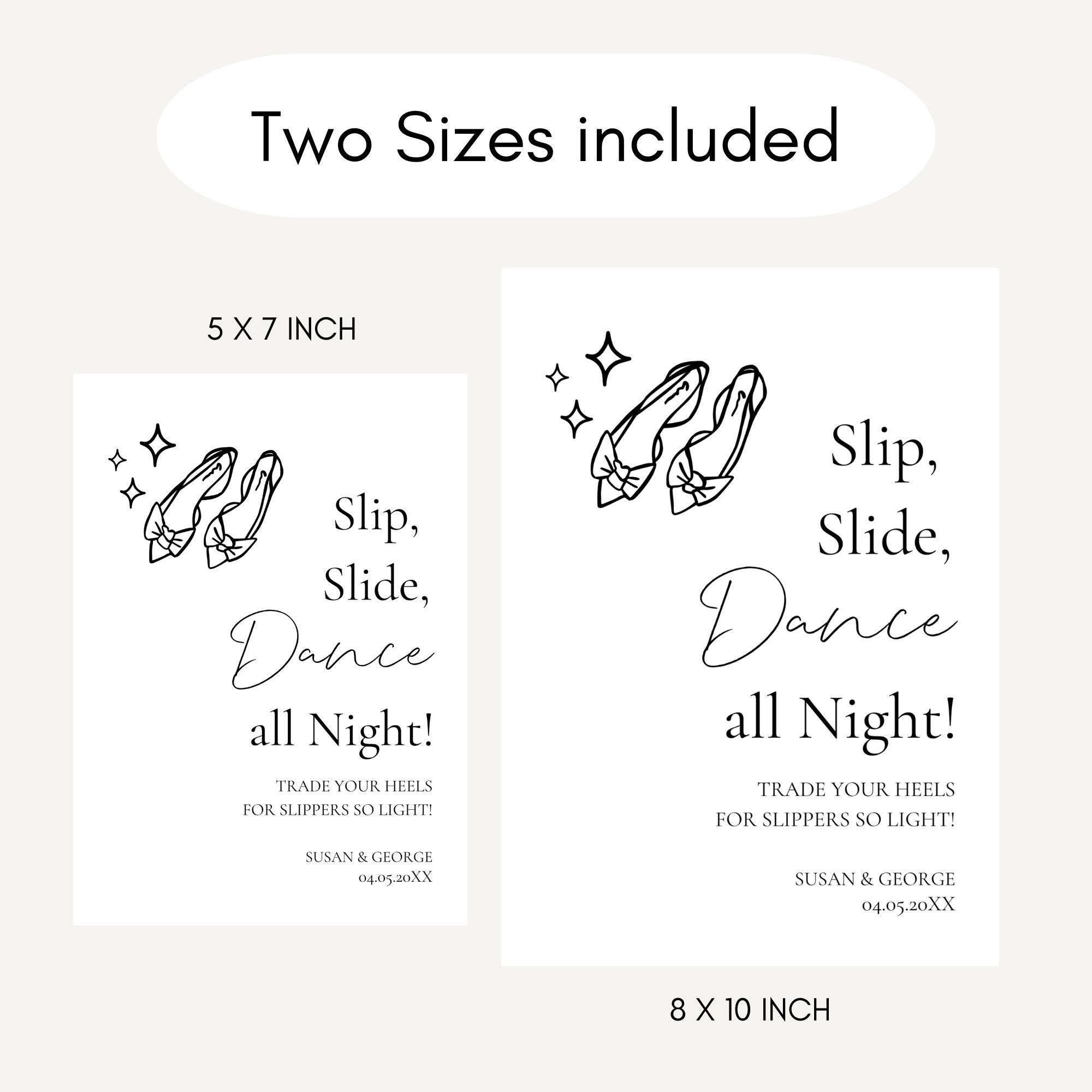 Signage for Slippers at Wedding, Custom Flip Flop Sign, Dancing Feet ...