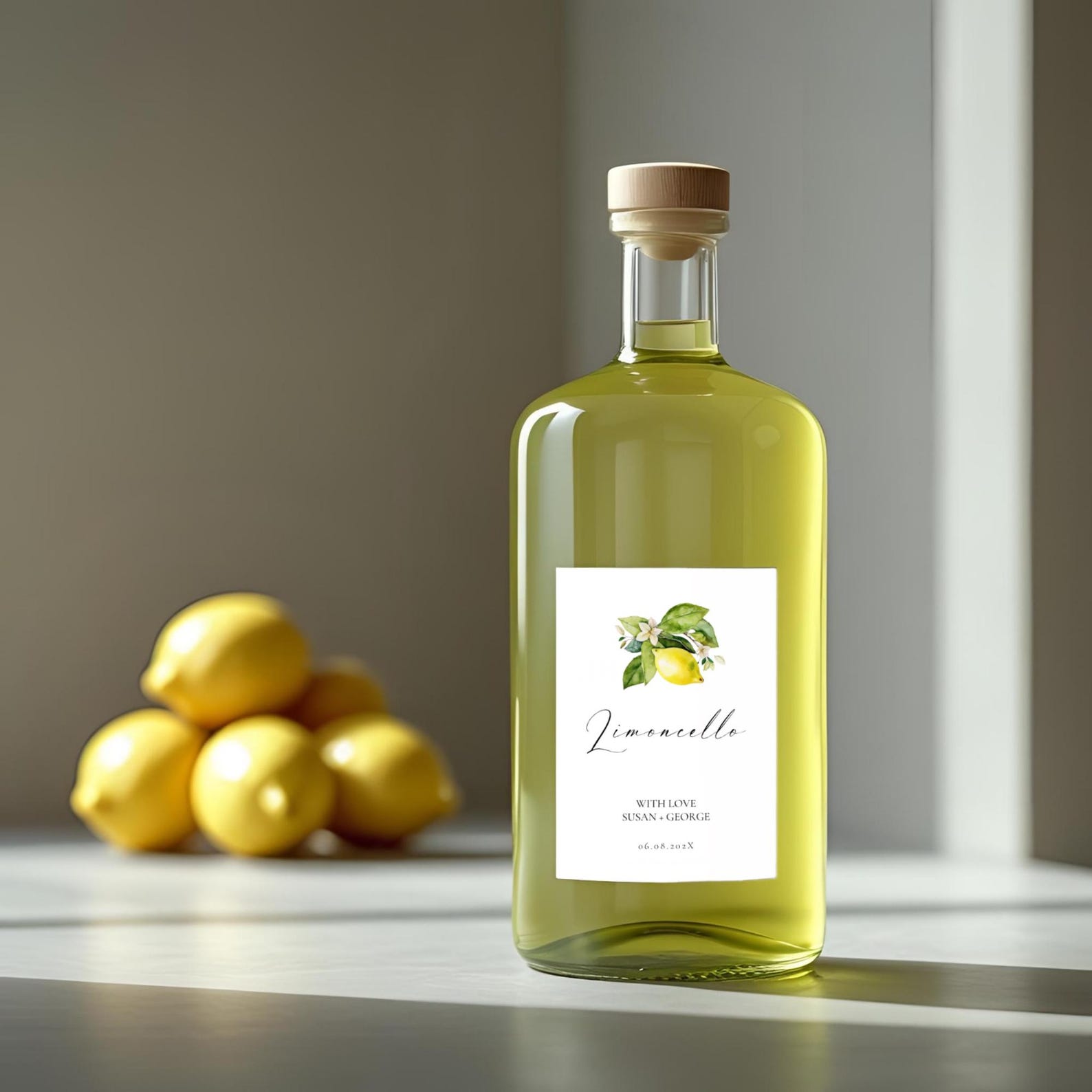 Limoncello Bottle Labels, Custom Wedding Favor Tags, Personalized Gift ...