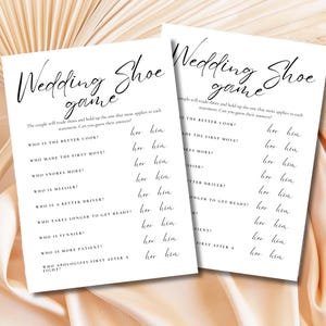 Wedding Shoe Game, Edit Fun Bridal Shower, Printable Trivia, Engagement ...